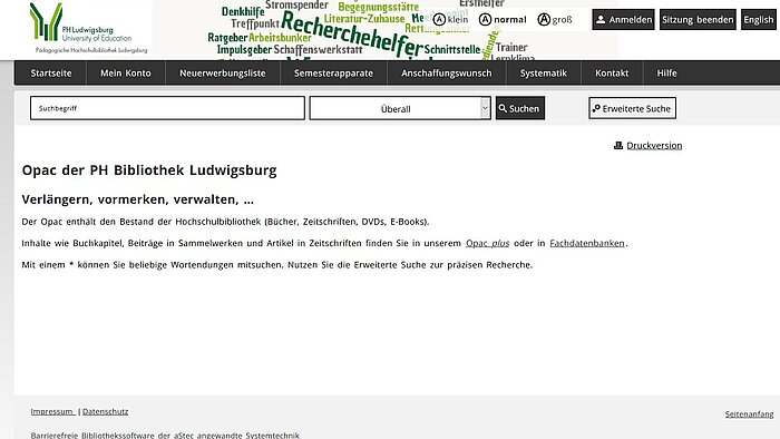 PH Bibliothek Literatur und Suche | PH Ludwigsburg